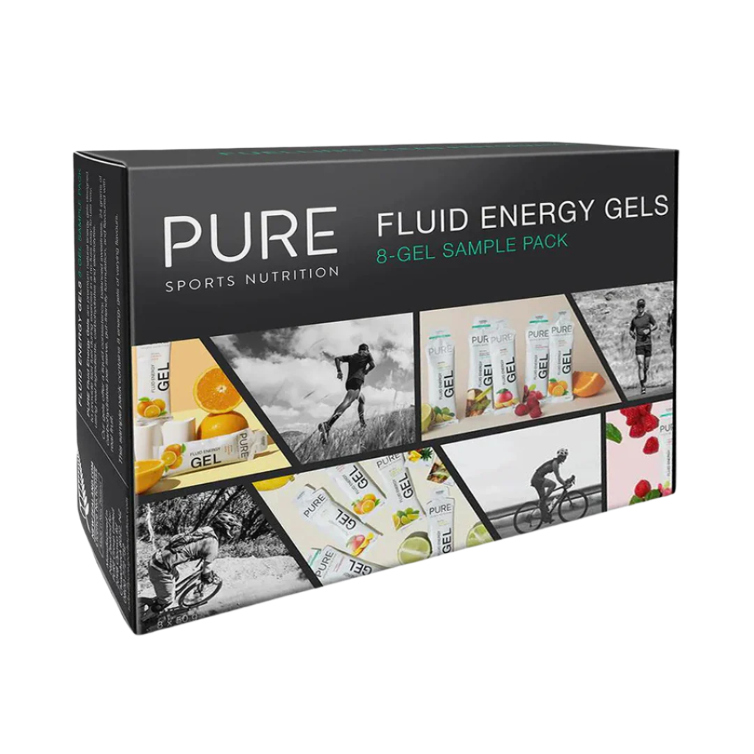 Pure Sports Nutrition - Fluid Energy Gels - 8 Gel Sample Pack | Aid Station